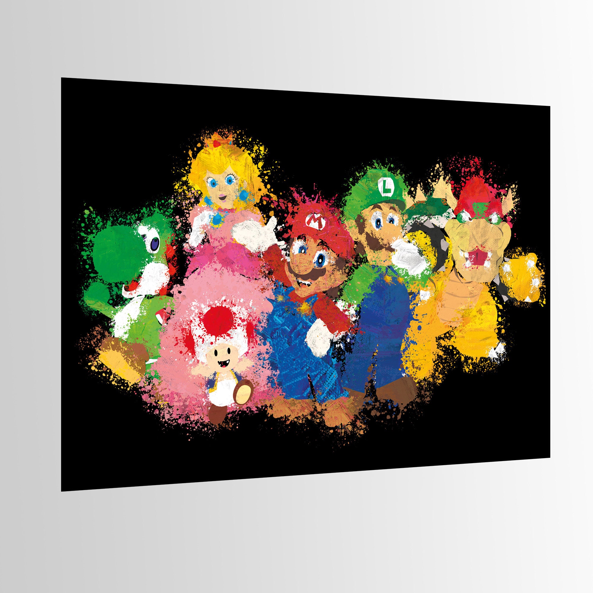 Mario Bros Poster Gift for Boys Room Game Room Art Gift for Gamer Luigi ...