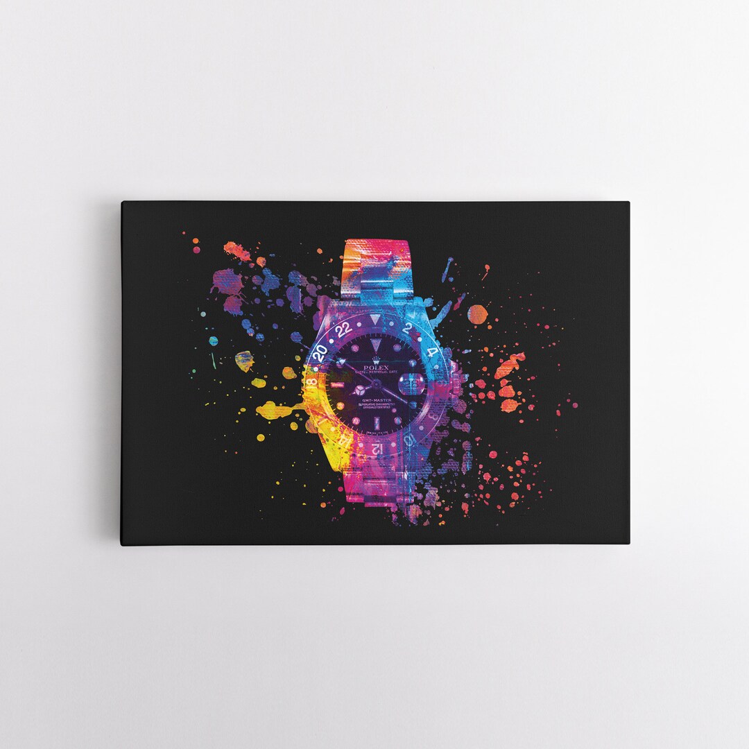 Rolex Watch Canvas Print Colourful Rolex Art Gift for Him - Etsy