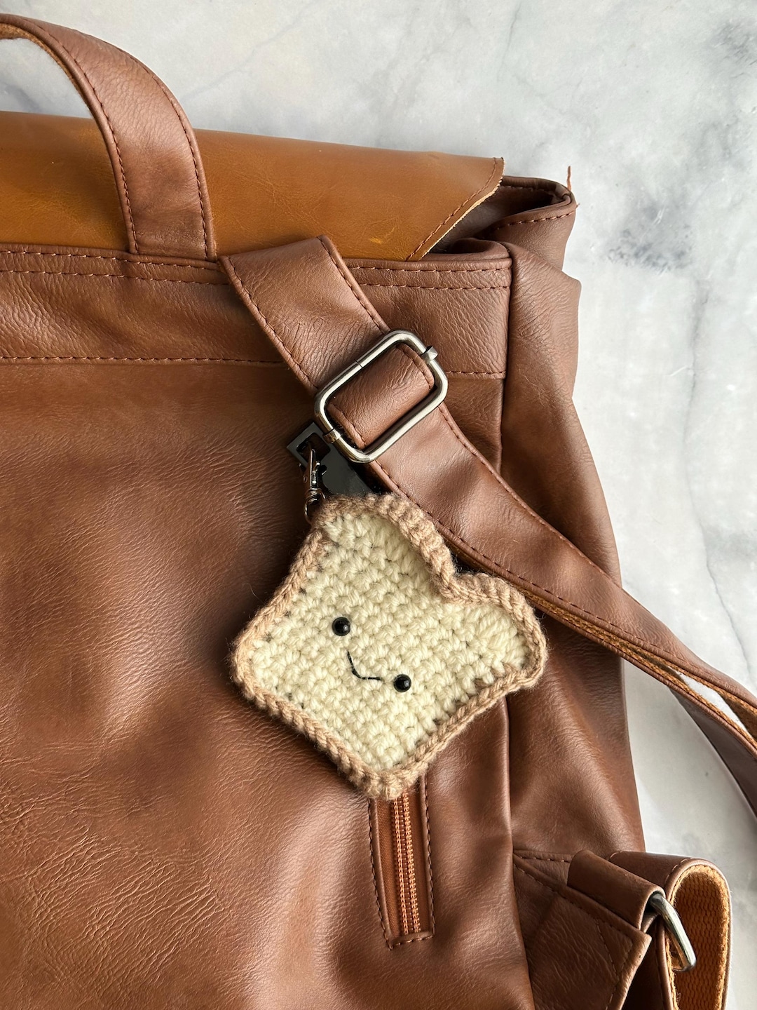 Toast Bag Charm, Toast Key Chain, Crochet Toast Plush, Bread Key Chain ...