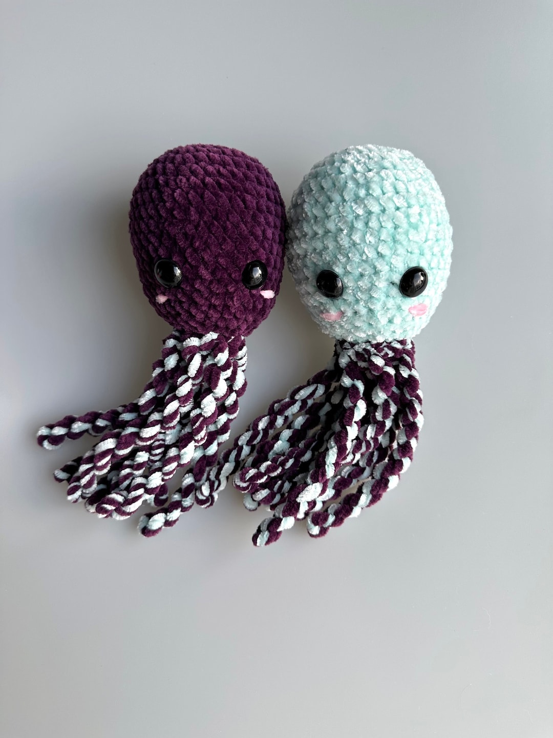 Squid Plush, Toy Squid Stuffed Animal, Purple Squid Aqua Plush, Squid ...