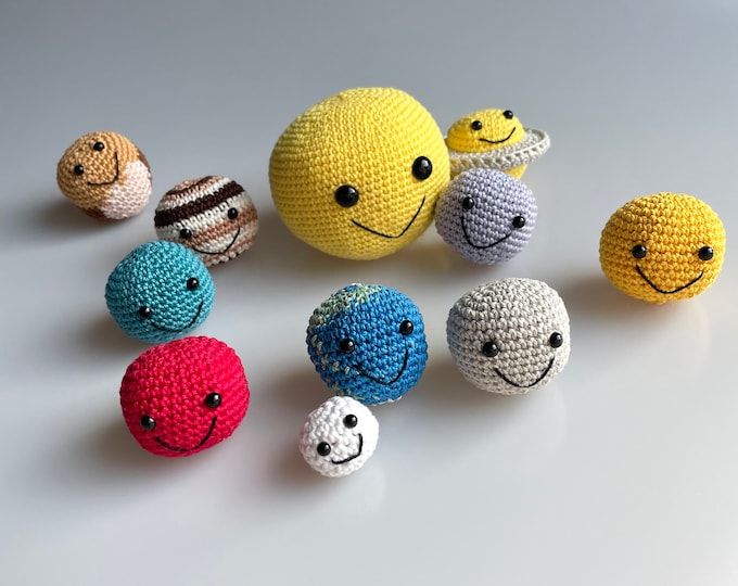 Solar System Toy Set, Mini Planets Plush, Tiny Planets Stuffed ...