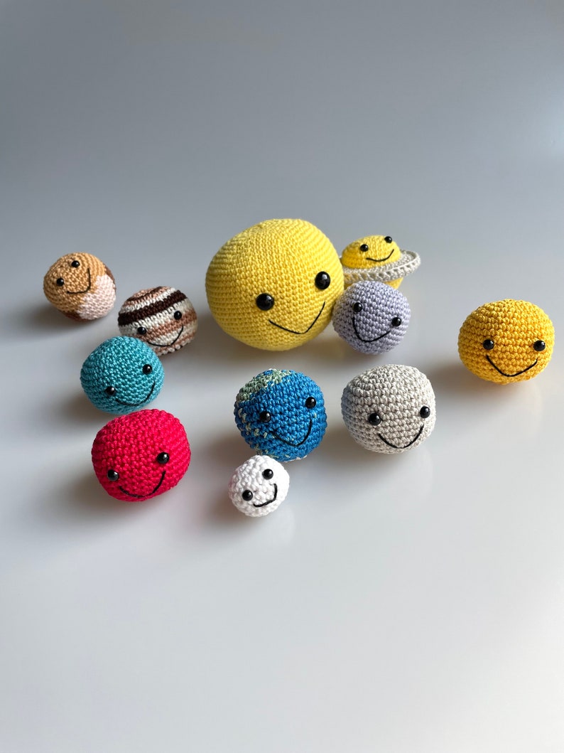 Solar System Toy Set Mini Planets Plush Tiny Planets | Etsy