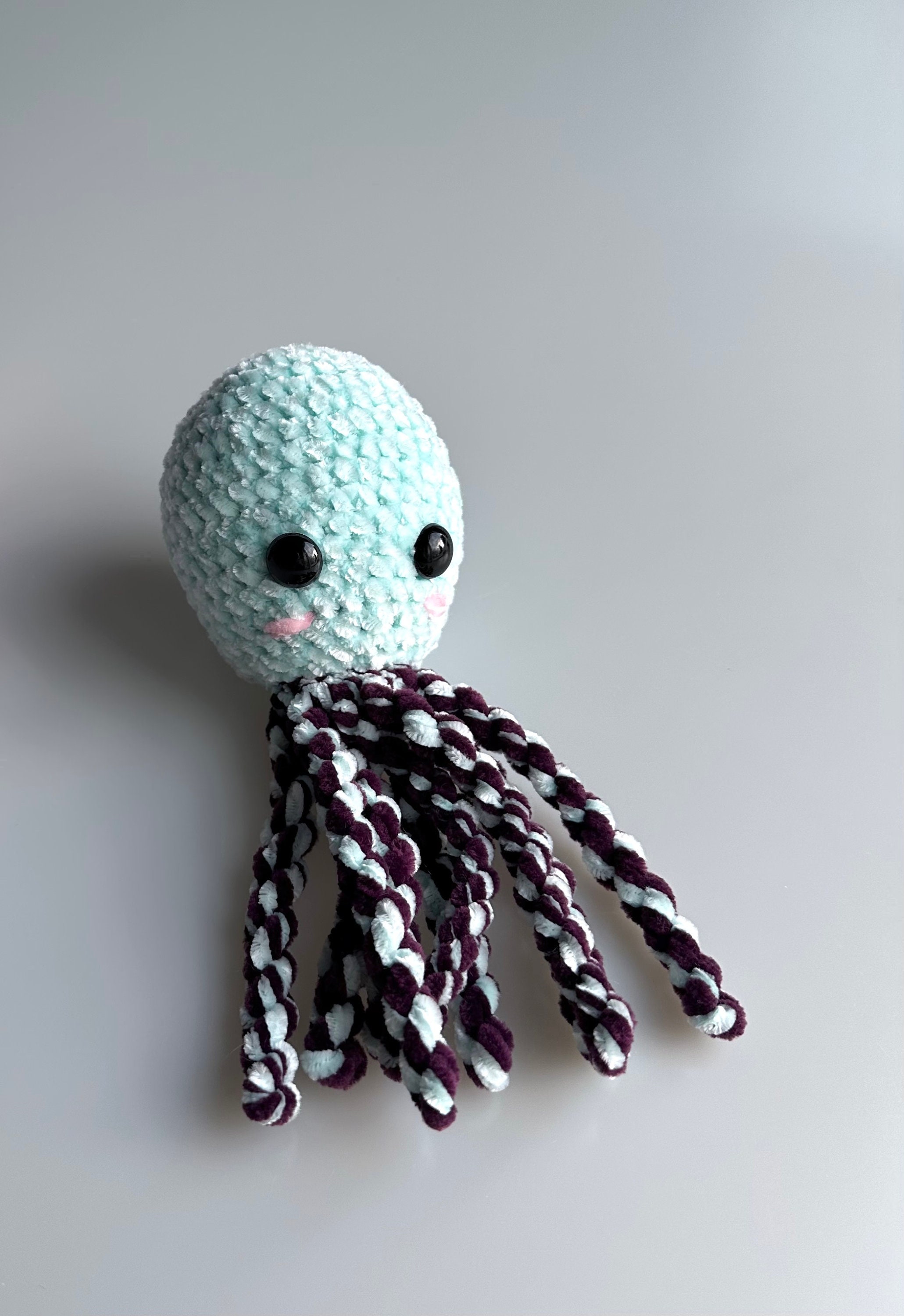 Squid Plush Toy Squid Stuffed Animal Purple Squid Aqua - Etsy