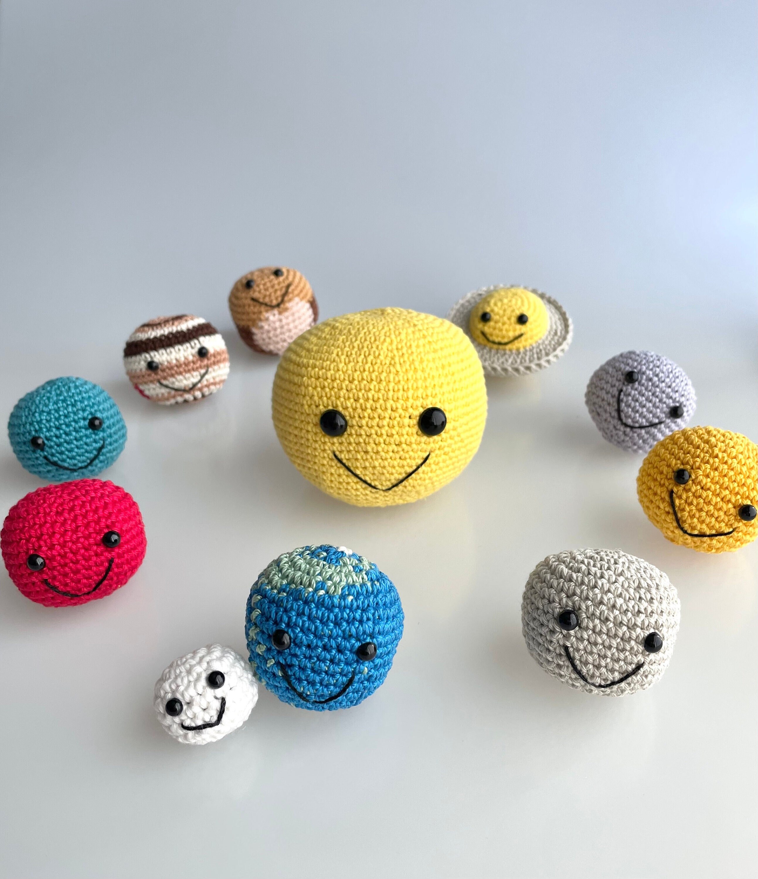 Solar System Toy Set Mini Planets Plush Tiny Planets | Etsy