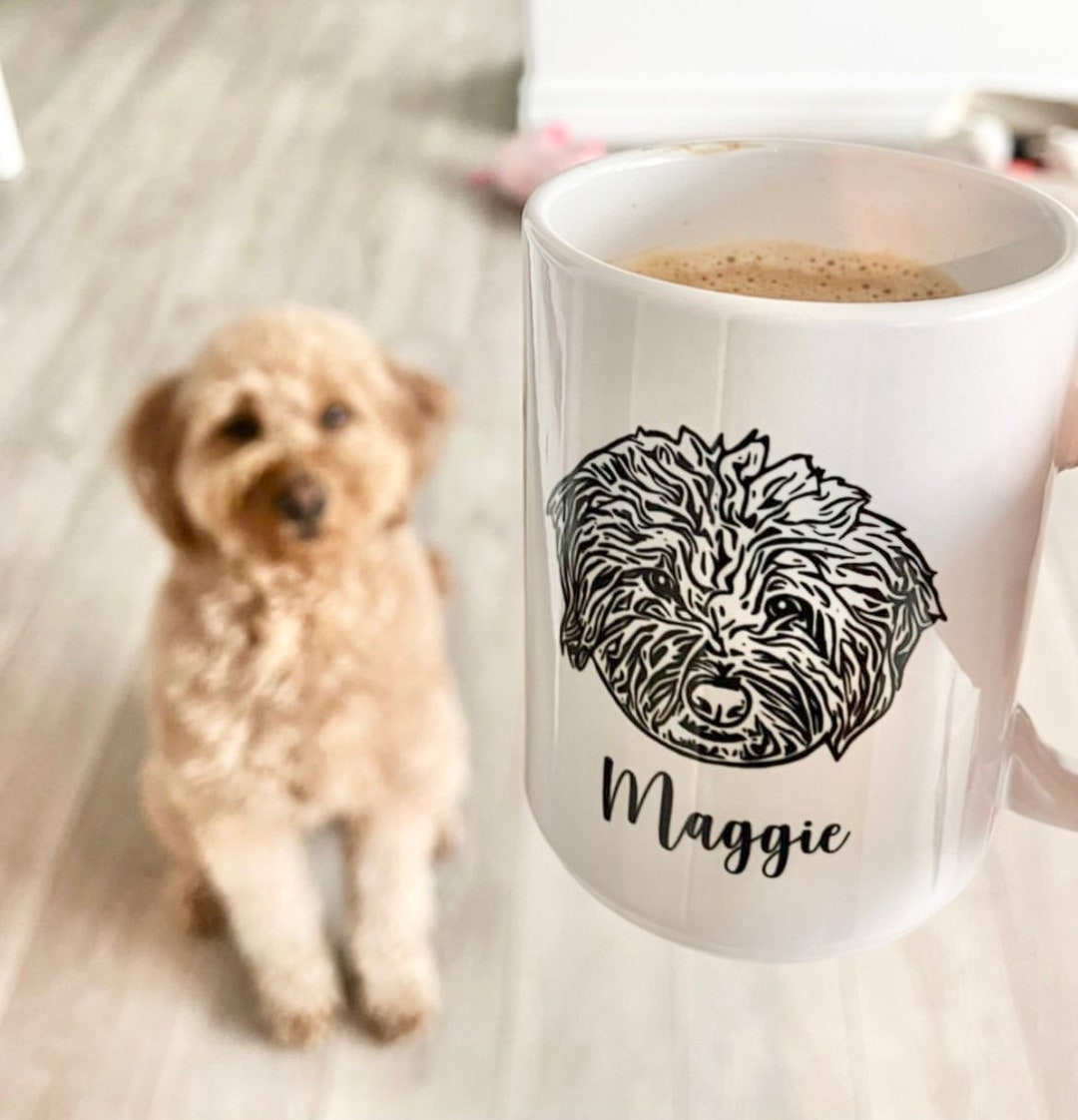 Custom Dog Mug | Pet Portrait | Pet Memorial | Dog Lover Coffee Mug ...