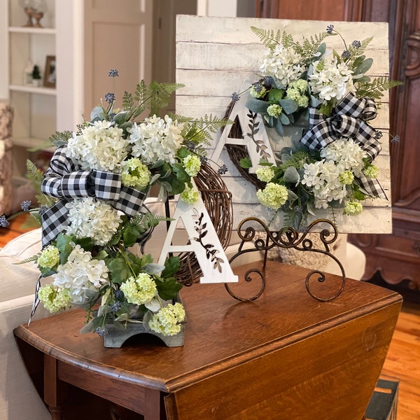 Initial Wreath - Etsy