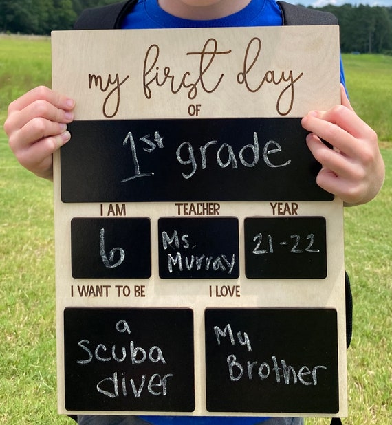 Back to School Board First Day of School Board First Day of - Etsy