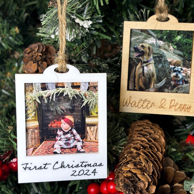 Two Photo Wood Ornament - Etsy
