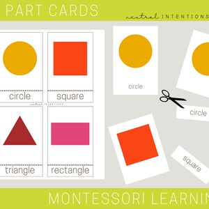Minimal Shapes Flashcards | Printable | Montessori | Preschool Home ...