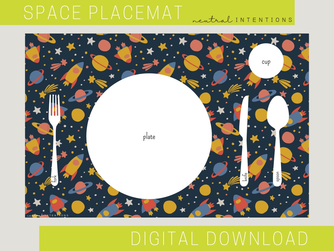 Montessori Placemat | Learn to Set the Table | Toddler/preschool ...