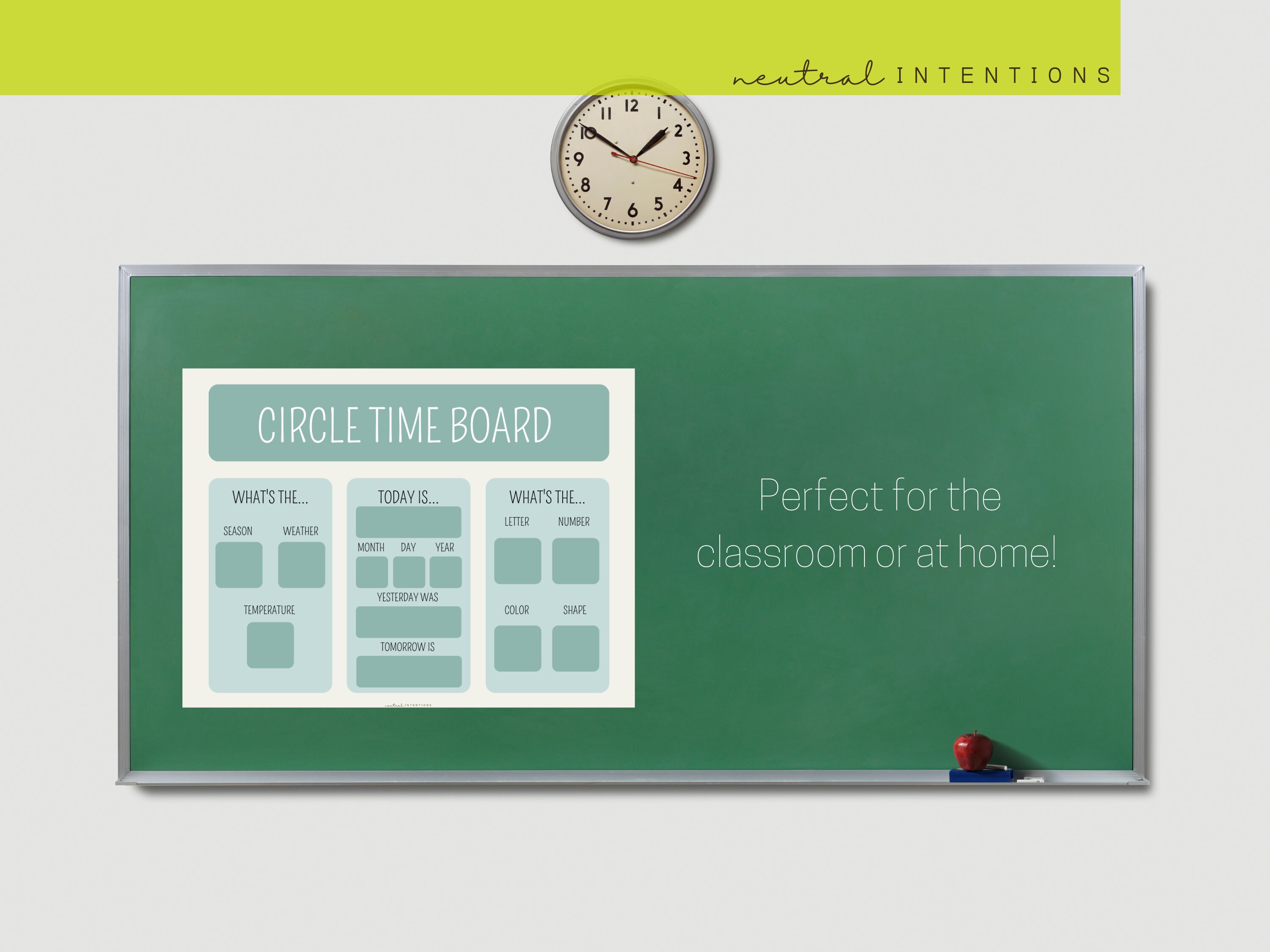 Neutral Circle Time Board | Preschool Learning | Homeschool Learning ...