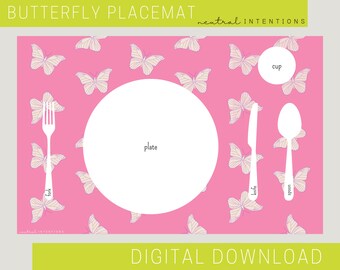 Montessori Placemat | Learn to Set the Table | Toddler/preschool ...