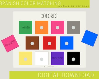 Color Matching Game Homeschool Printable Toddler Learning Colors ...