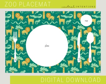 Montessori Placemat | Learn to Set the Table | Toddler/preschool ...