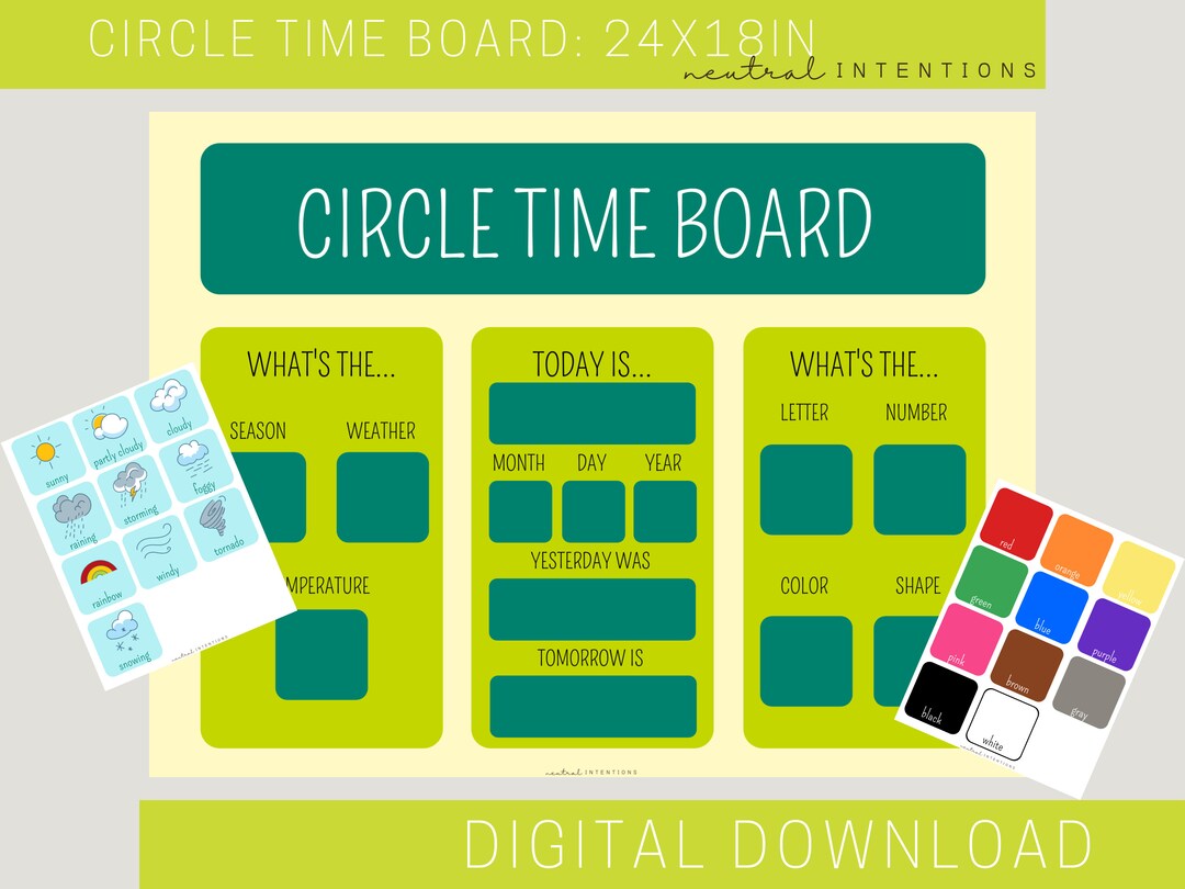 Circle Time Board | Preschool Learning | Homeschool Learning ...