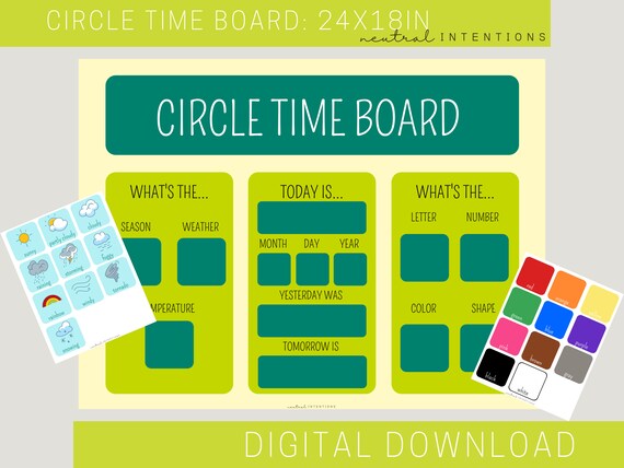 Circle Time Board Preschool Learning Homeschool Learning | Etsy