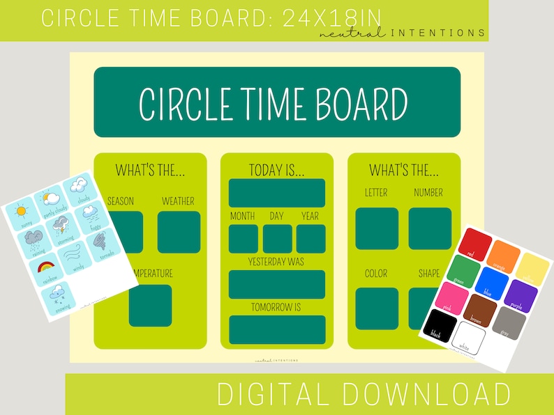 Circle Time Board | Preschool Learning | Homeschool Learning ...