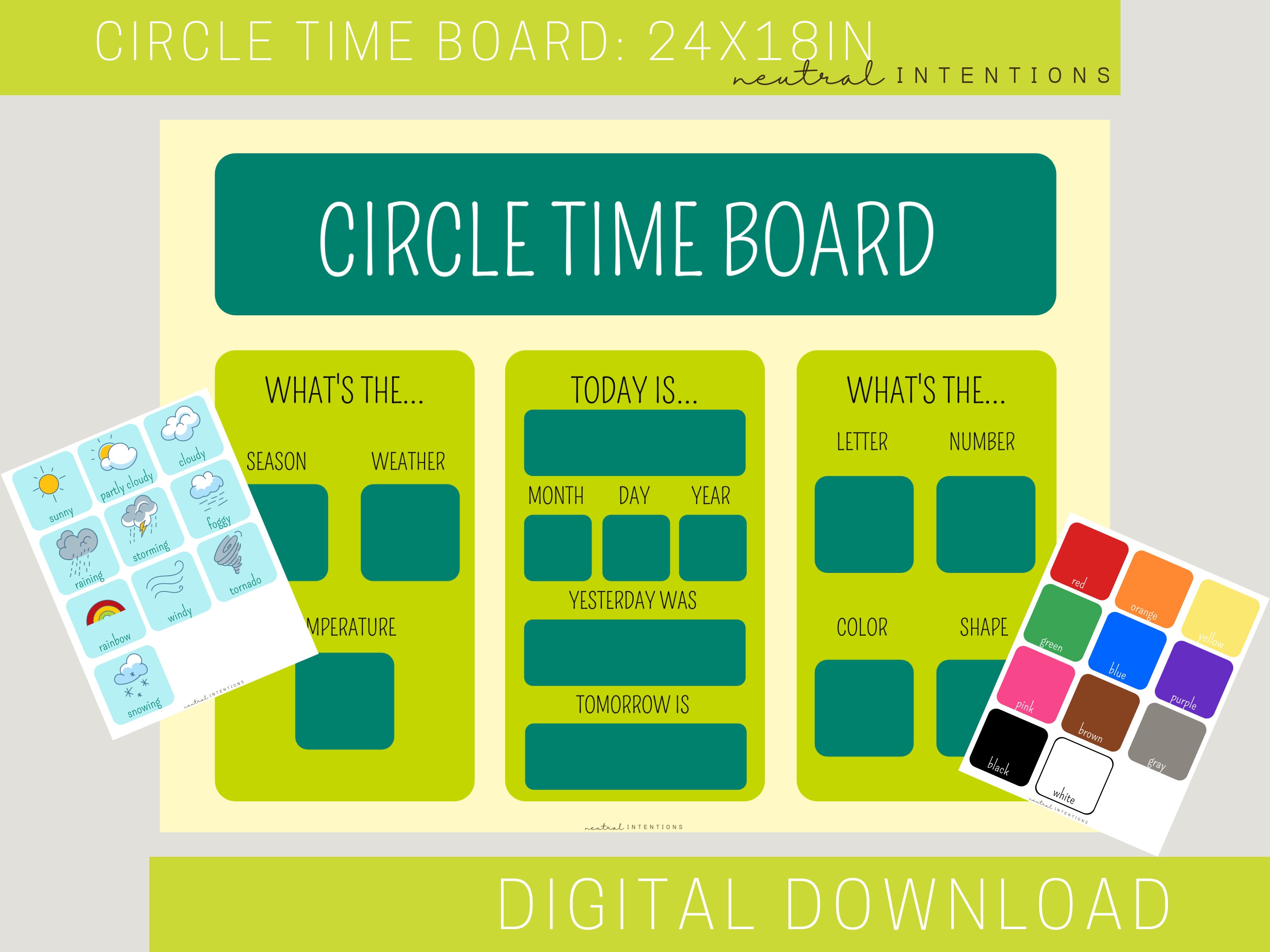 Circle Time Board | Preschool Learning | Homeschool Learning ...