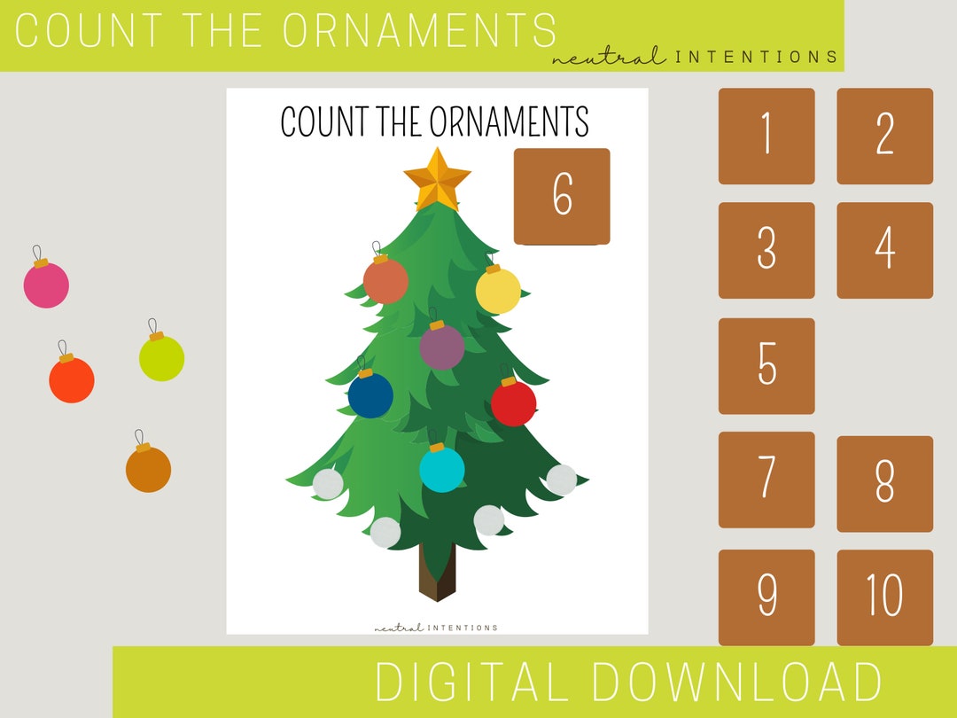 Christmas Counting 1-10 Activity | Preschool | Homeschool Learning ...
