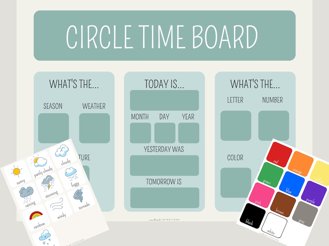 Neutral Circle Time Board | Preschool Learning | Homeschool Learning ...
