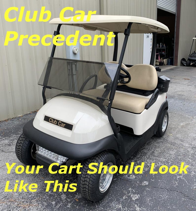 2 Stripe Club Car Precedent/tempo Front Seat Set (staple on Vinyl ...