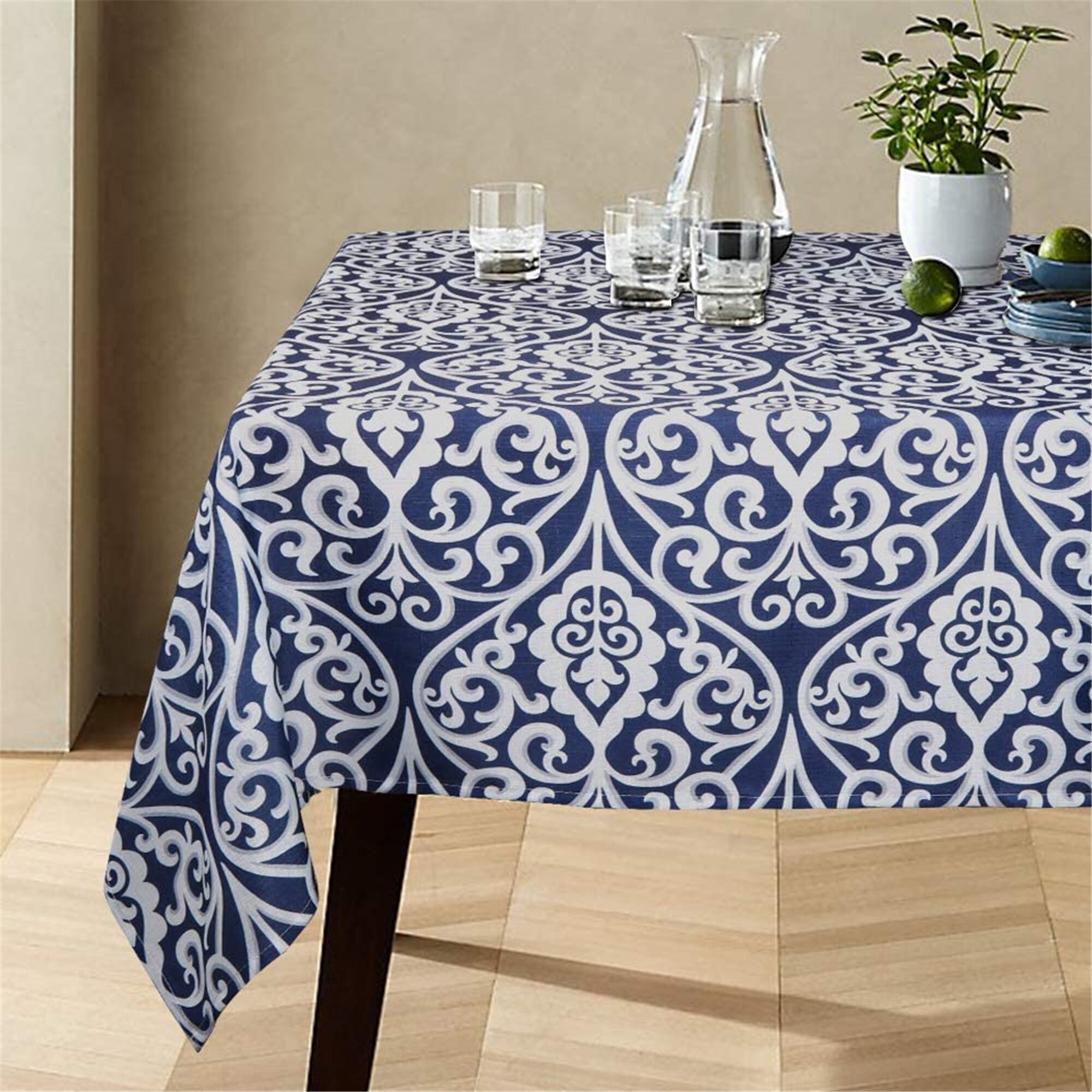 Brocade floral pattern tablecloth anti-fouling polyester table | Etsy