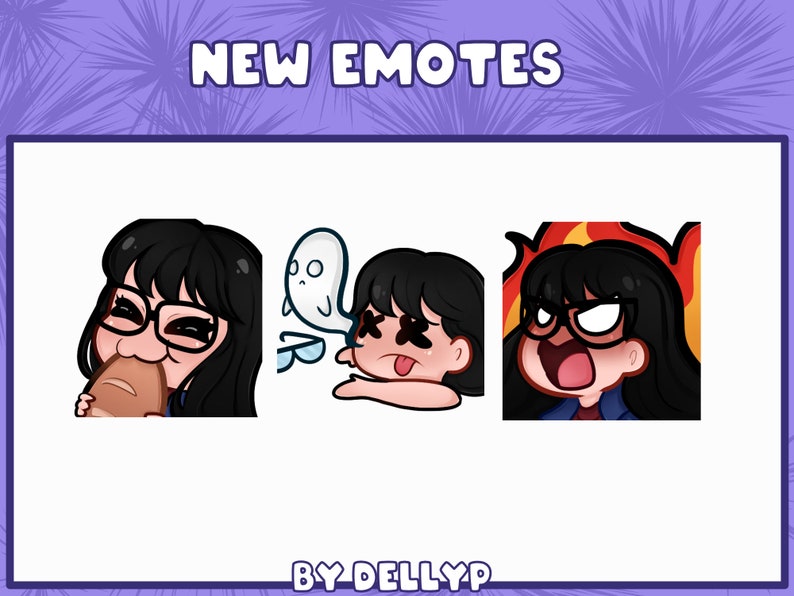 Cute Custom Emotes for Streams /chibi Emotes for Streamers/ Youtube ...
