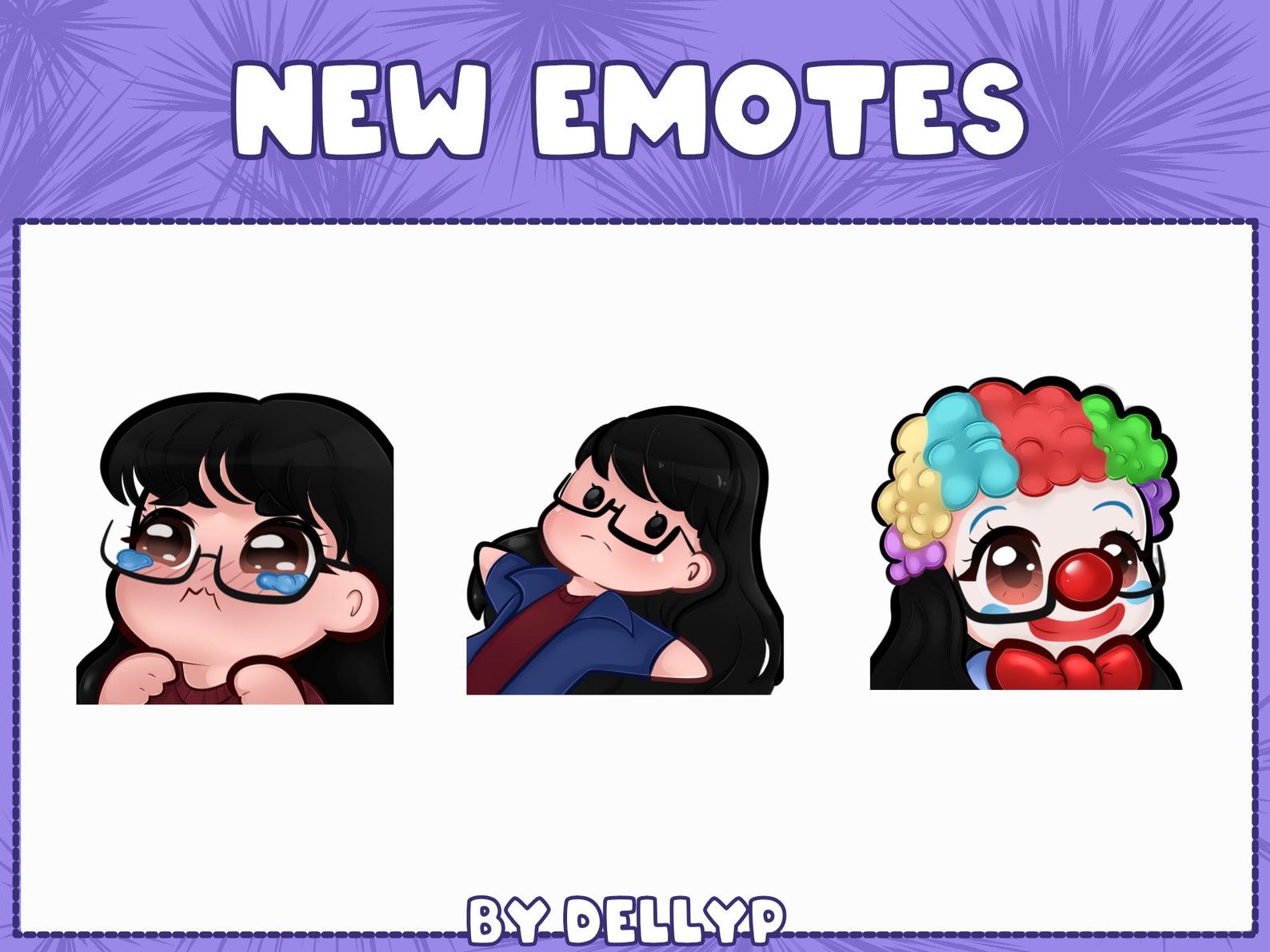 Cute Custom Emotes for Streams /chibi Emotes for Streamers/ Youtube ...