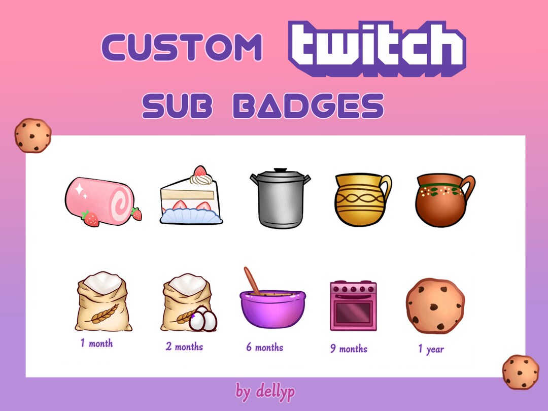 Cute Custom Badges for Twitch - Etsy