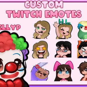 Cute Custom Emotes for Streams /chibi Emotes for Streamers/ Youtube ...