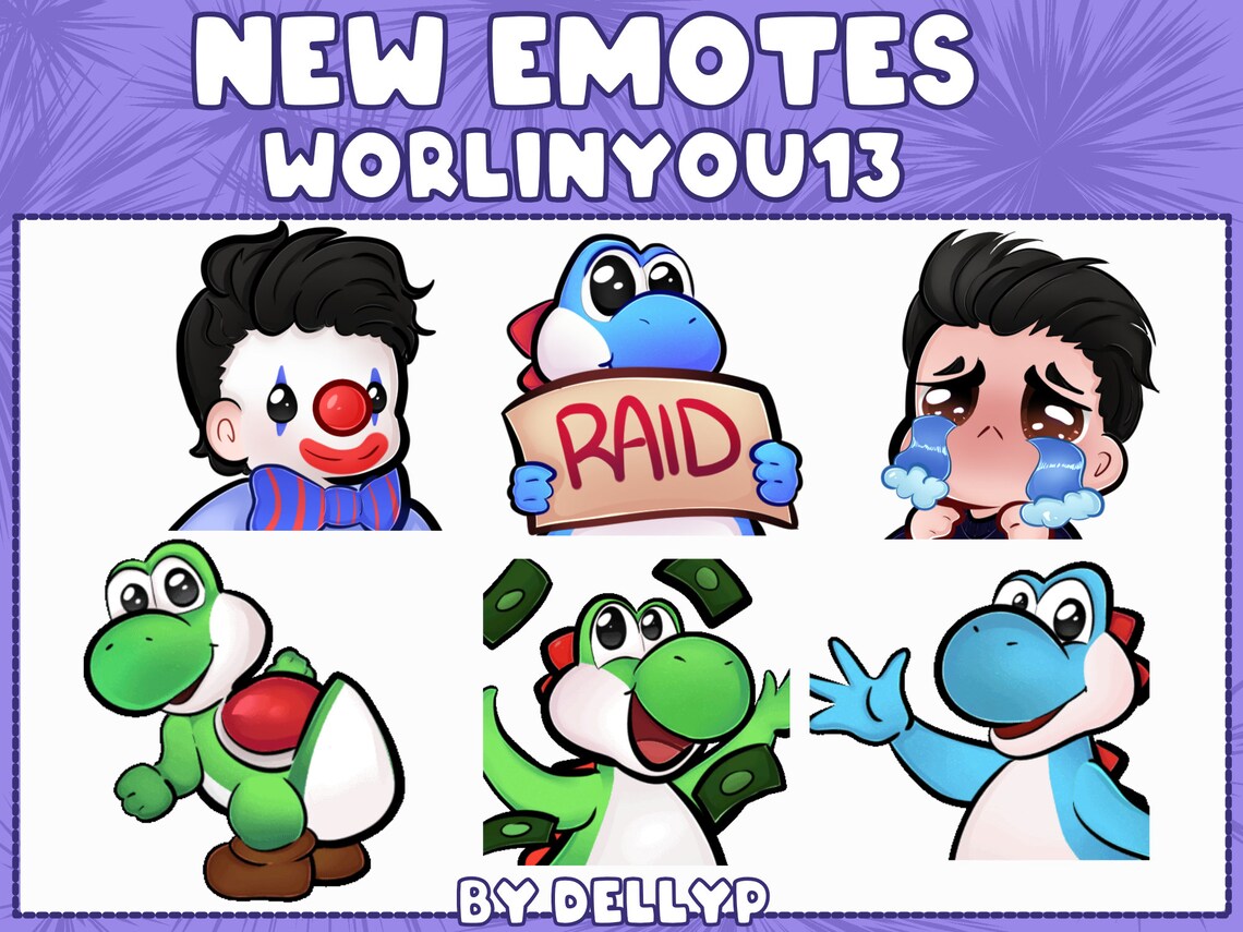 Cute Custom Emotes for Streams /chibi Emotes for Streamers/ Youtube ...