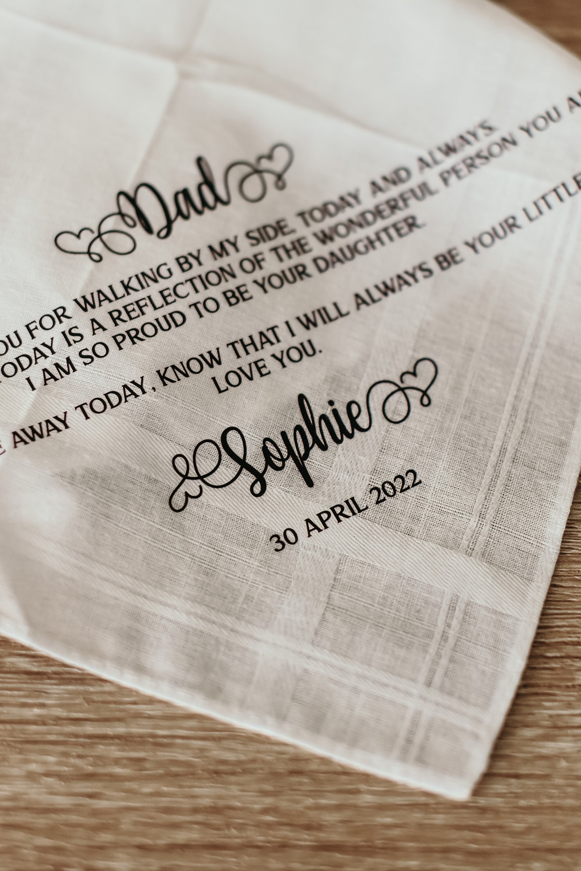 Personalised Handkerchiefs Heart Design - Etsy Australia