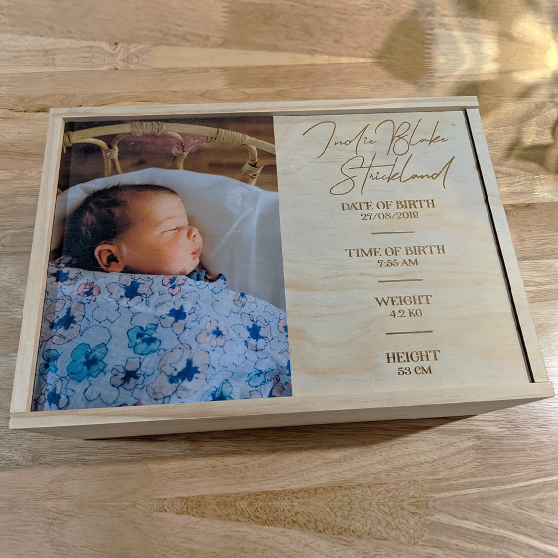 Birth Details Keepsake Box - Etsy