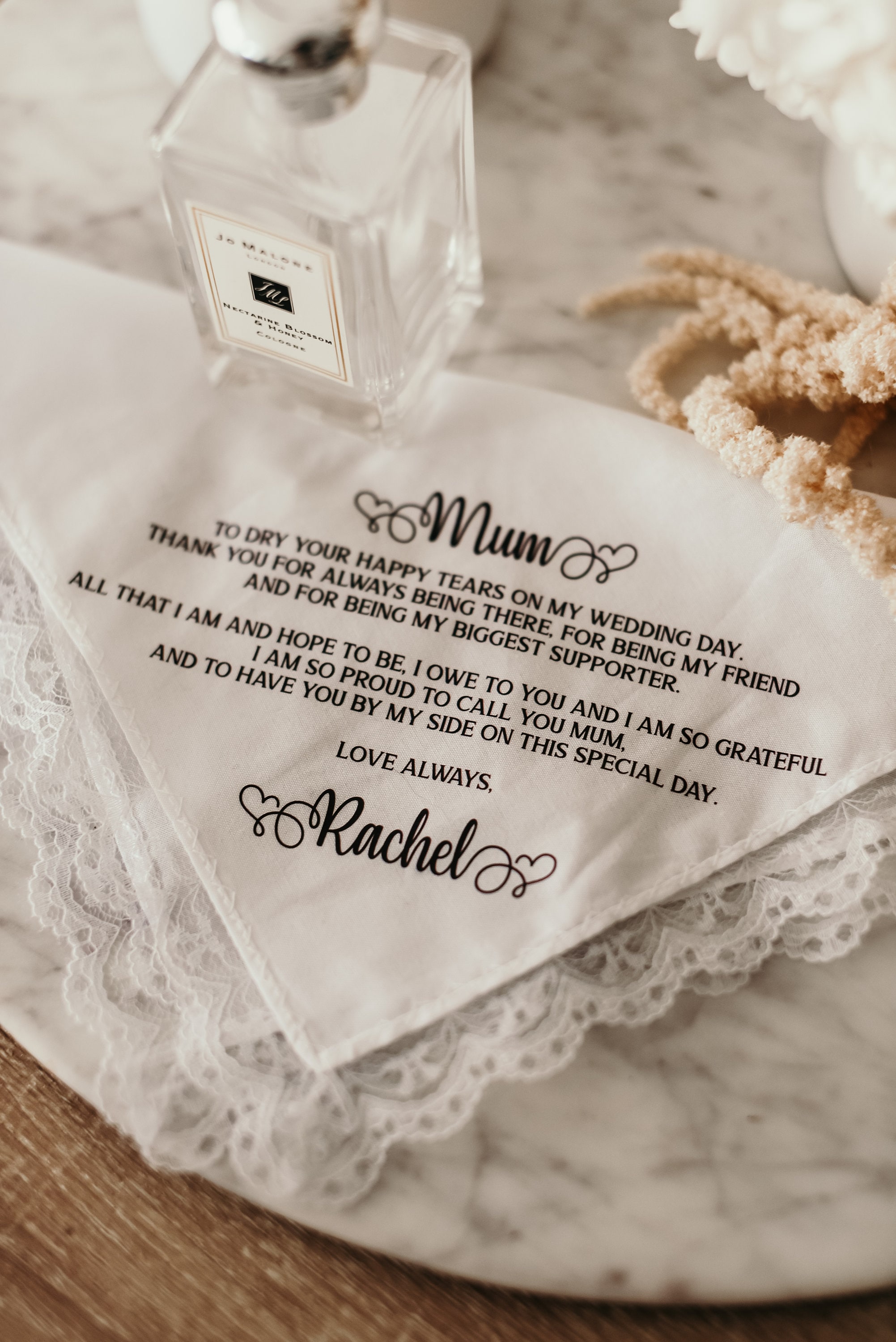 Personalised Handkerchiefs - Heart Design - Etsy Australia