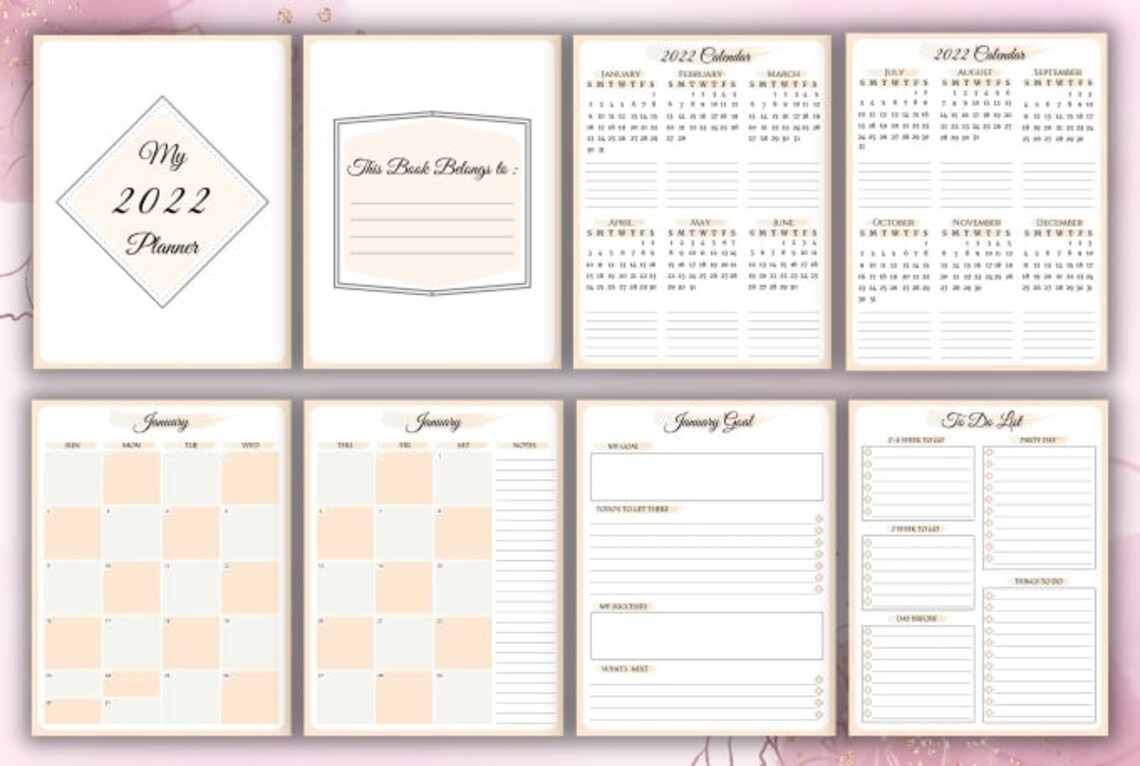 2022 Printable Planner 100 Pages Digital Download - Etsy