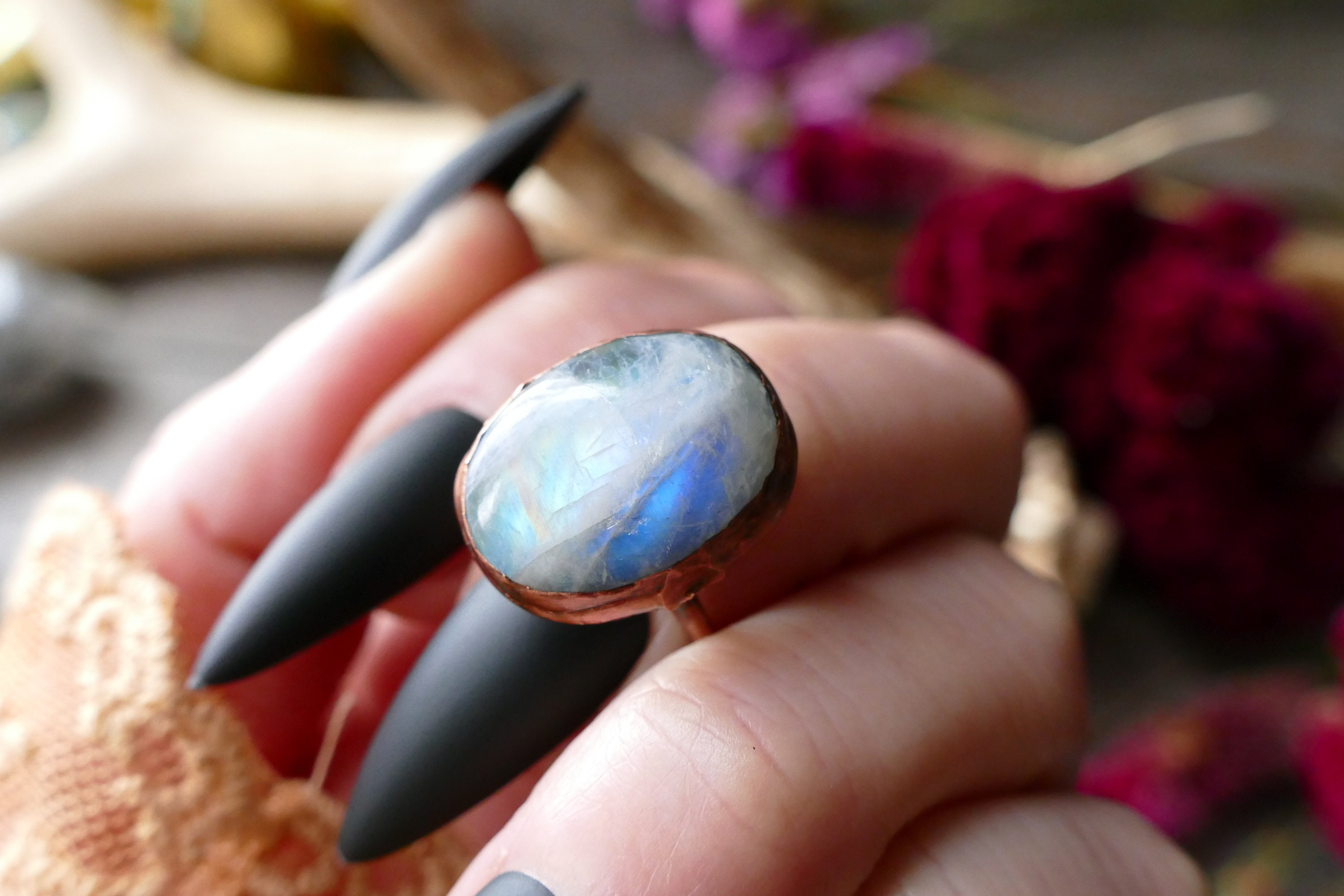Celestial Moonstone Ring