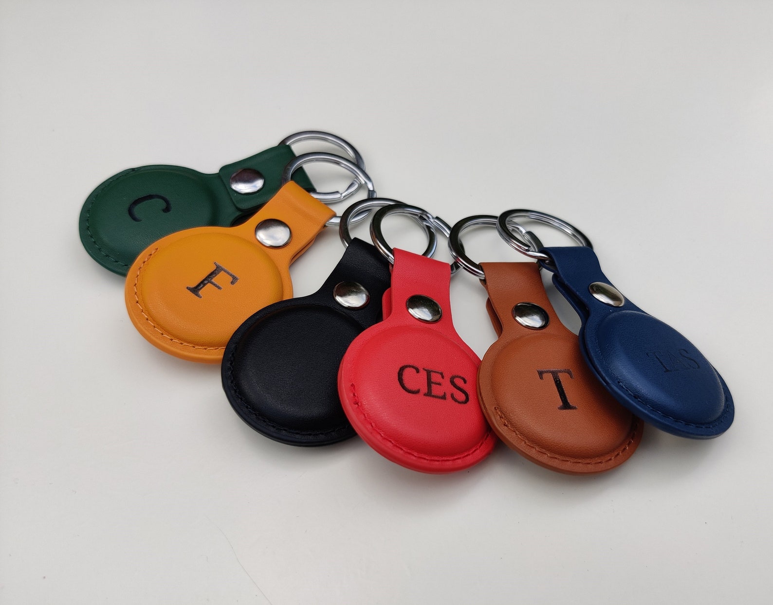 Personalised Brown Apple AirTag Case, Protective Air Tag Case Cover Key ...