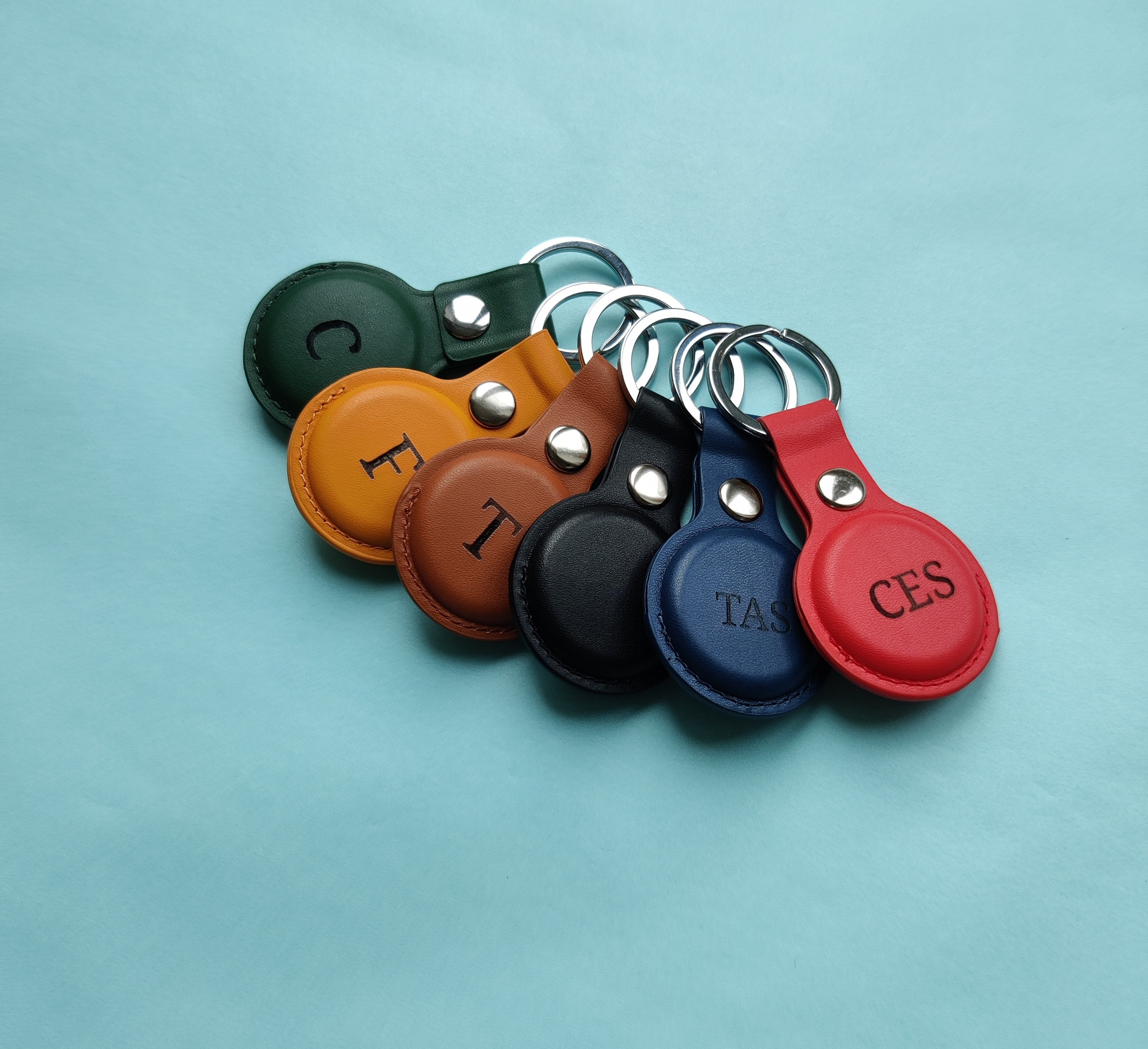 Personalised Brown Apple AirTag Case, Protective Air Tag Case Cover Key ...