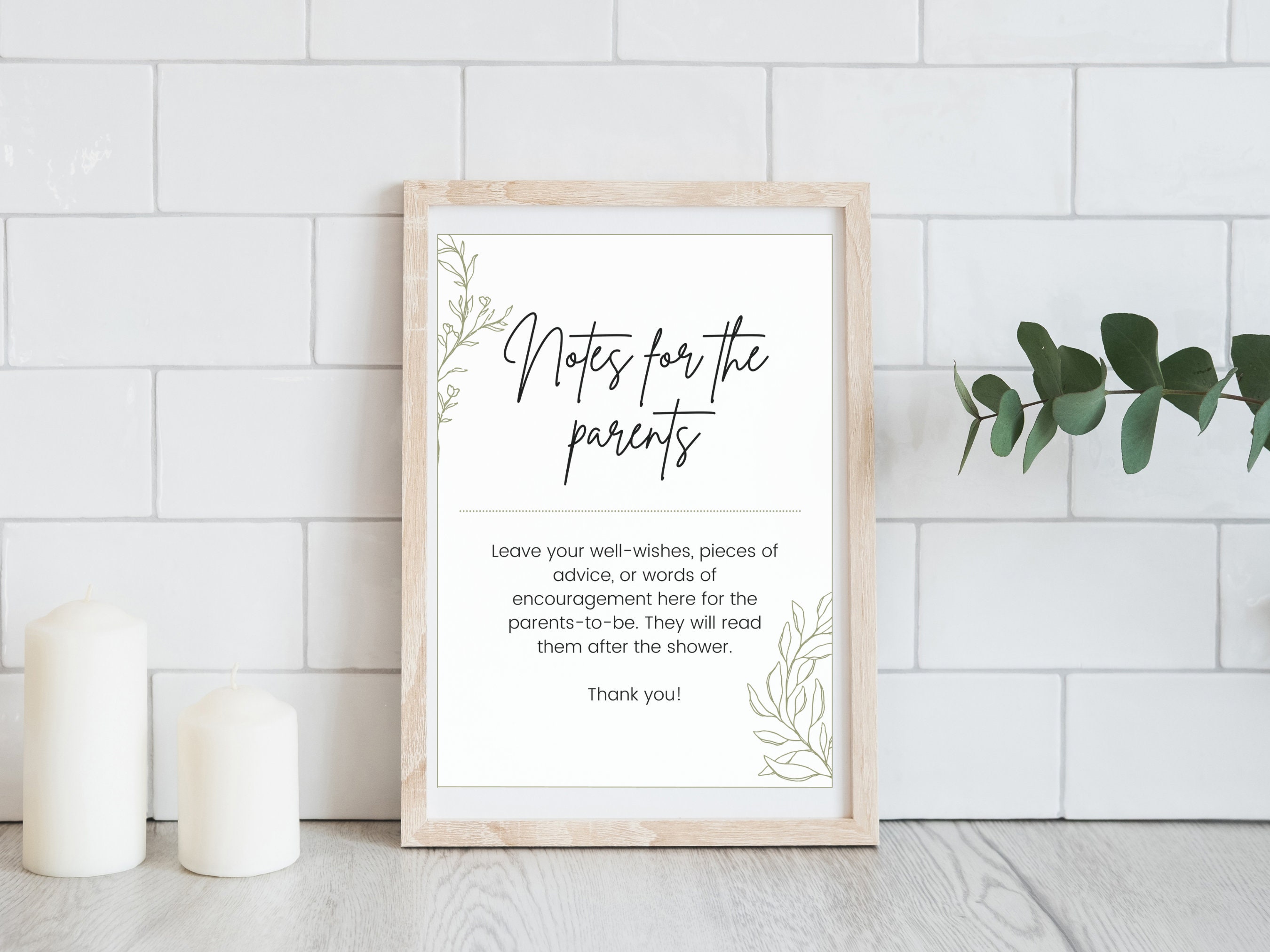 Baby Shower Advice Cards, Notes to Parents Sign (digital Download) - Etsy