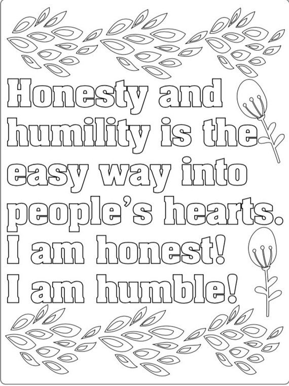 Honesty Coloring Pictures