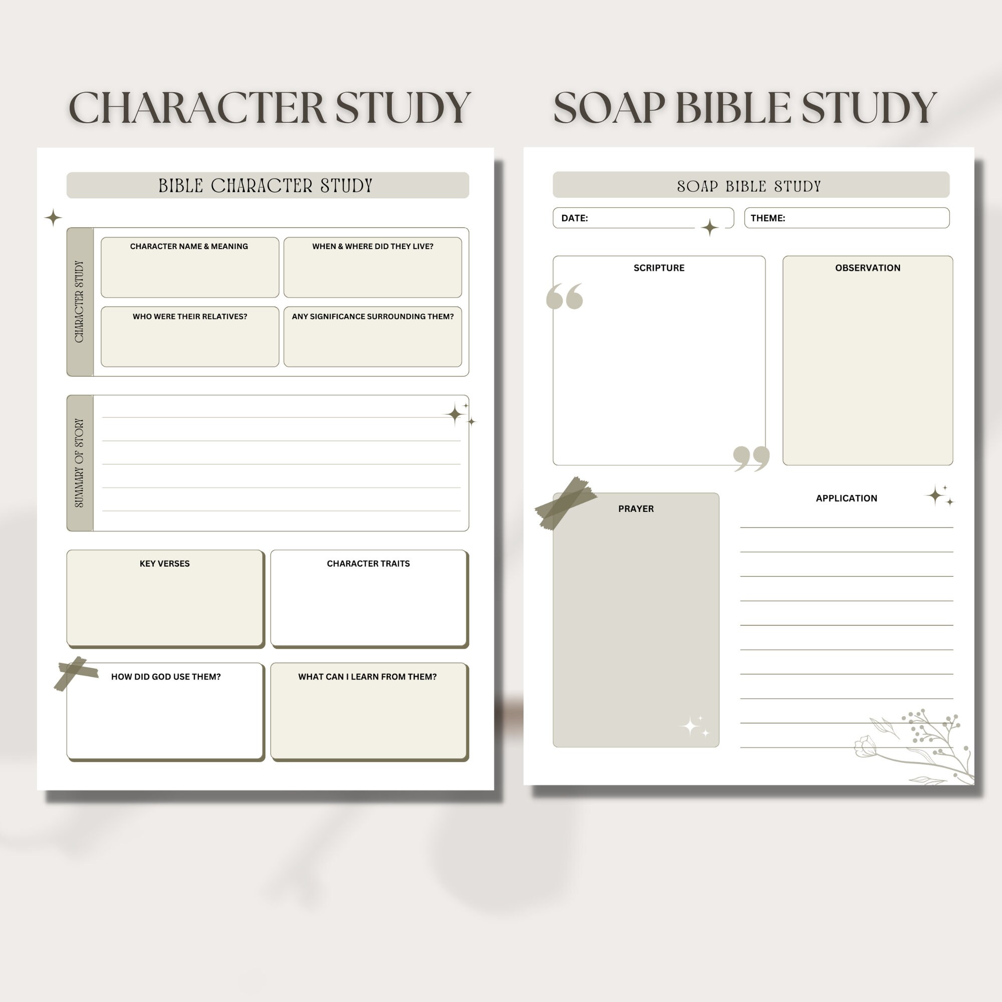 BIBLE STUDY GUIDE Printable I Bible Reading Tracker I Bible Study ...