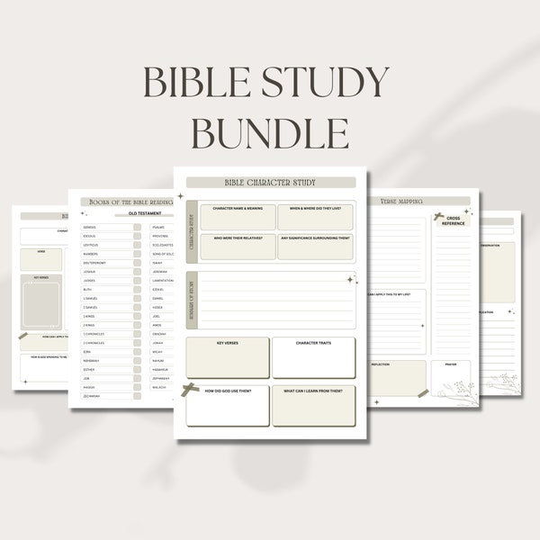 BIBLE STUDY GUIDE Printable I Bible Reading Tracker I Bible Study ...