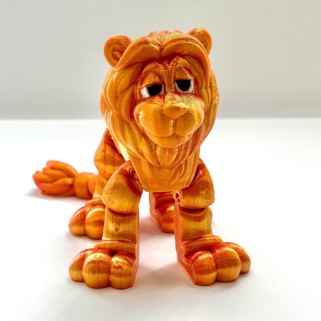 Lion Articulated Fidget Toy Sensory Stress Toy 3D Printed - Etsy