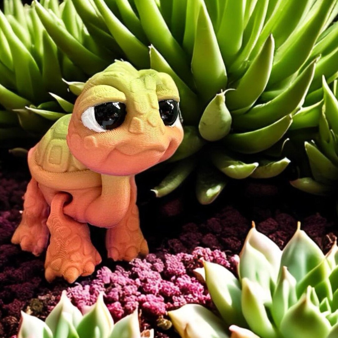 Baby Turtle Tortoise, Movable Figure Sensory, 3D Printed, Desk Pet ...