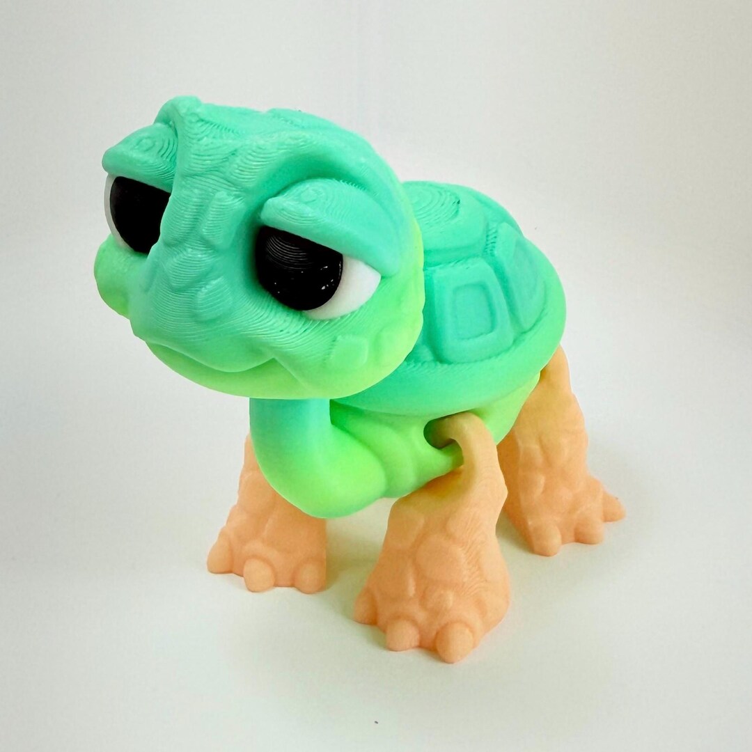 Baby Turtle Tortoise, Movable Figure Sensory, 3D Printed, Desk Pet ...