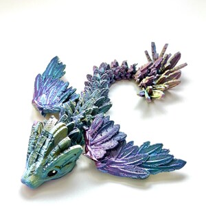Movable Feather Dragon Figure 3D Printed Toy Sensory Play - Etsy