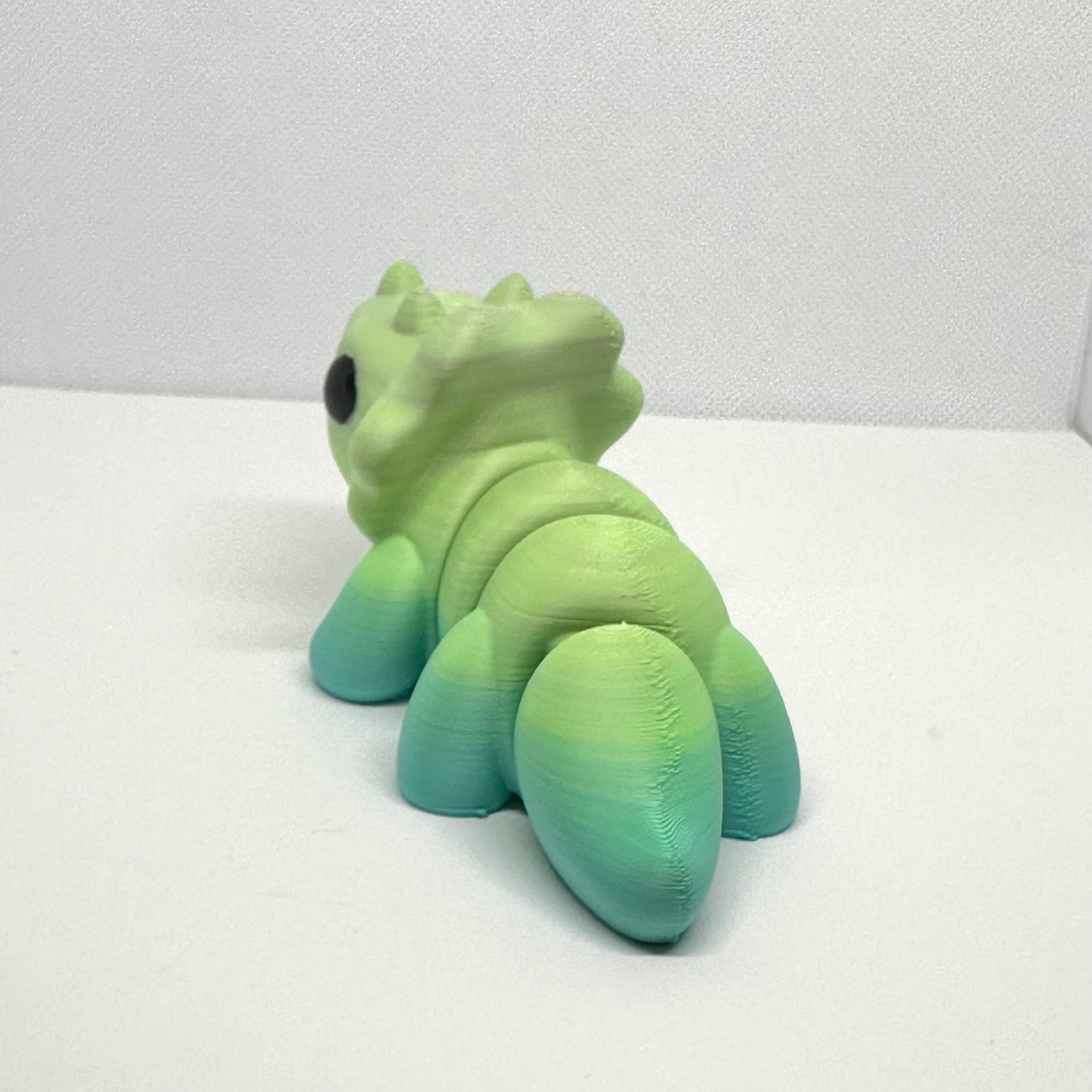 Baby Triceratops Dinosaur Figure, Sensory Fidget Desk Pet, 3D Printed ...