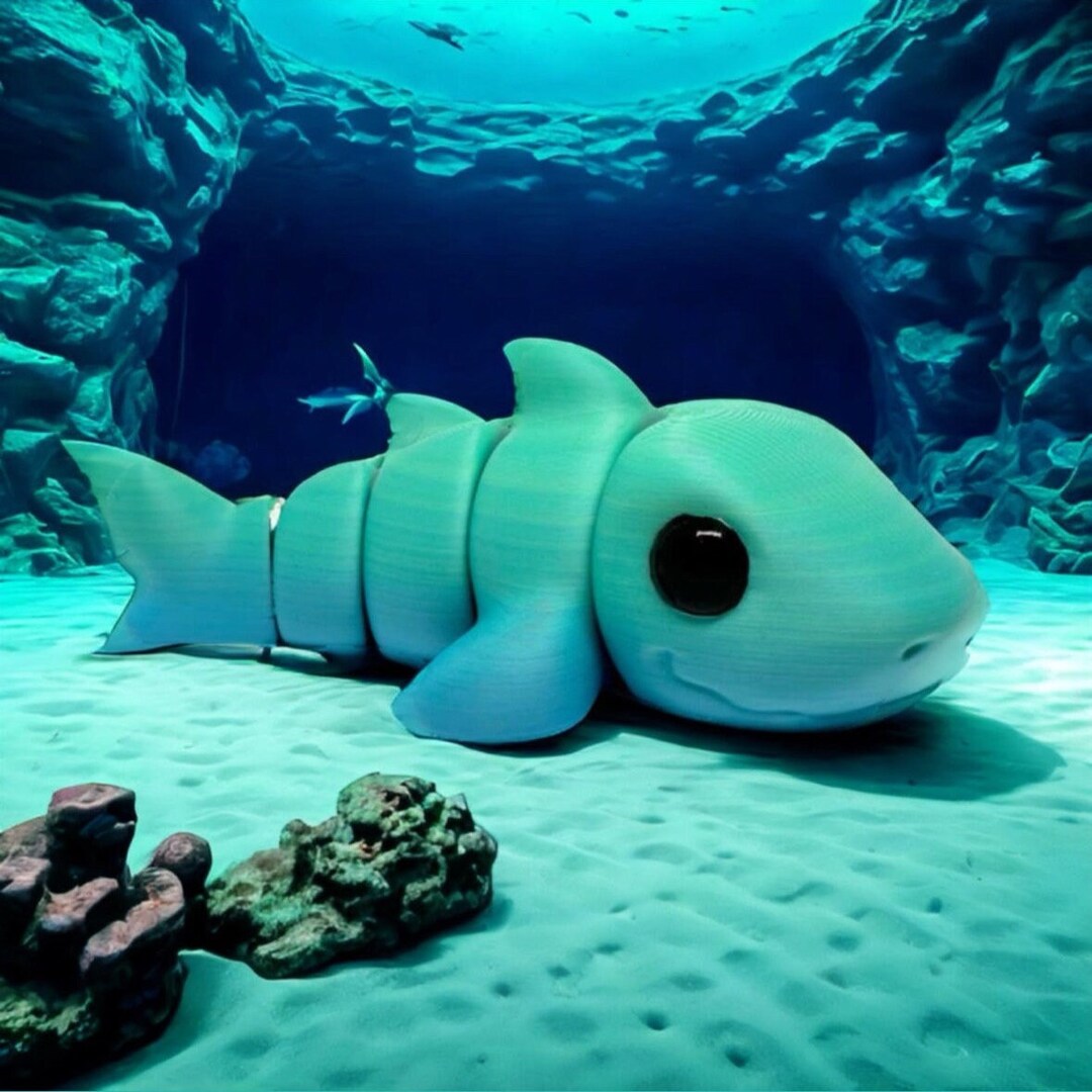 Cute Shark Fidget Toy, 3D Printed Sensory Toy, Ocean Lover Gift, Fun ...