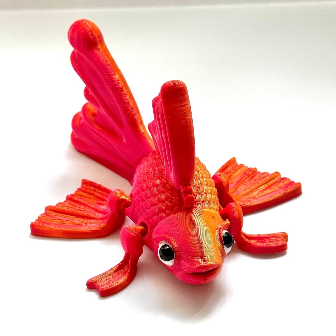 Big Eyed Goldfish 3D Printed Fidget Toy, Sensory Stress Relief ...
