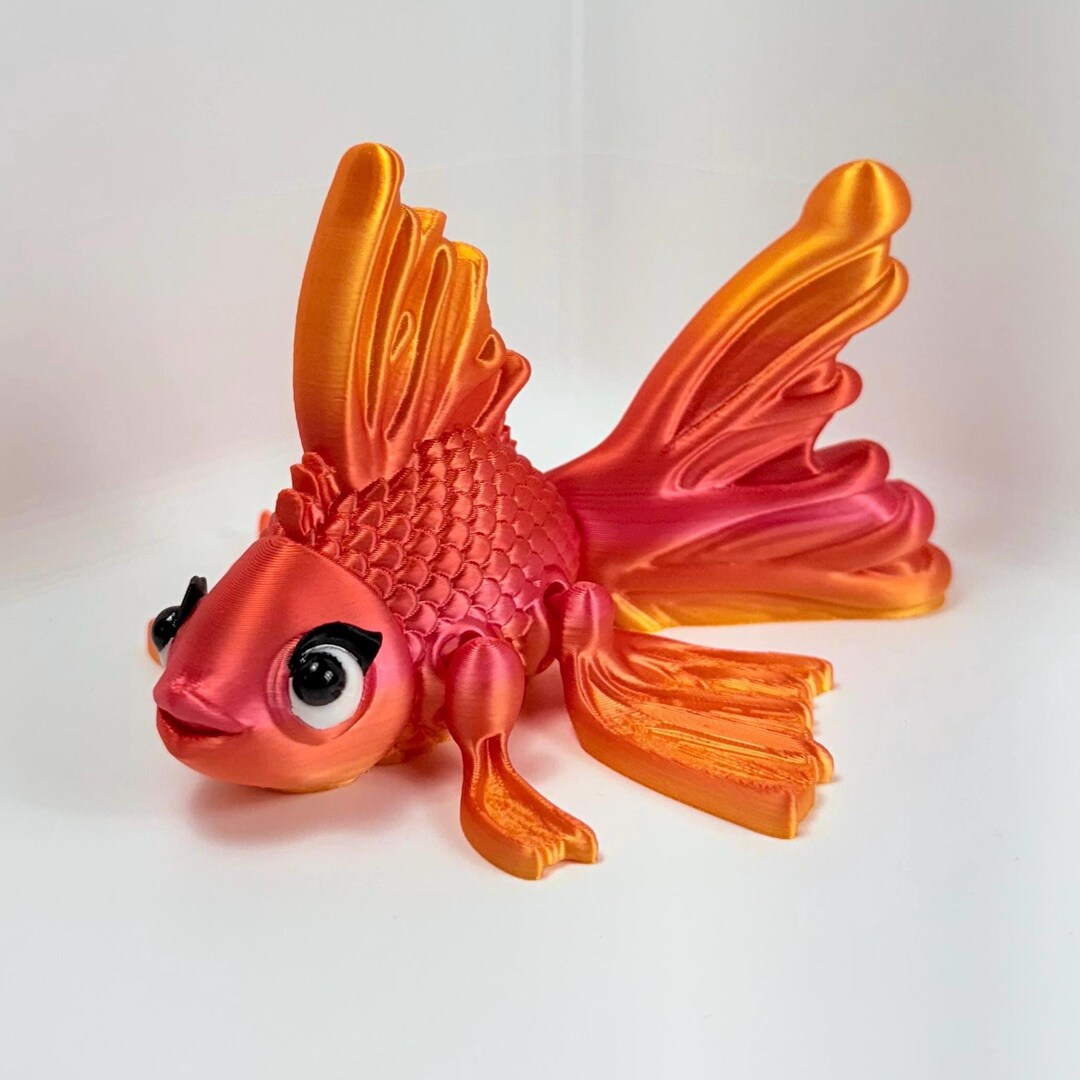 Big Eyed Goldfish 3D Printed Fidget Toy, Sensory Stress Relief ...